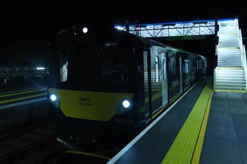 ALL ABOARD First Island Line train sets off as transformed railway reopens